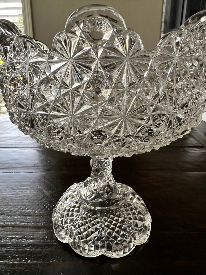 Vintage/antique Daisy & Button Pedestal Compote Bowl From - Etsy