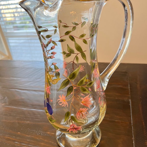 Hand Painted Pitcher - Etsy