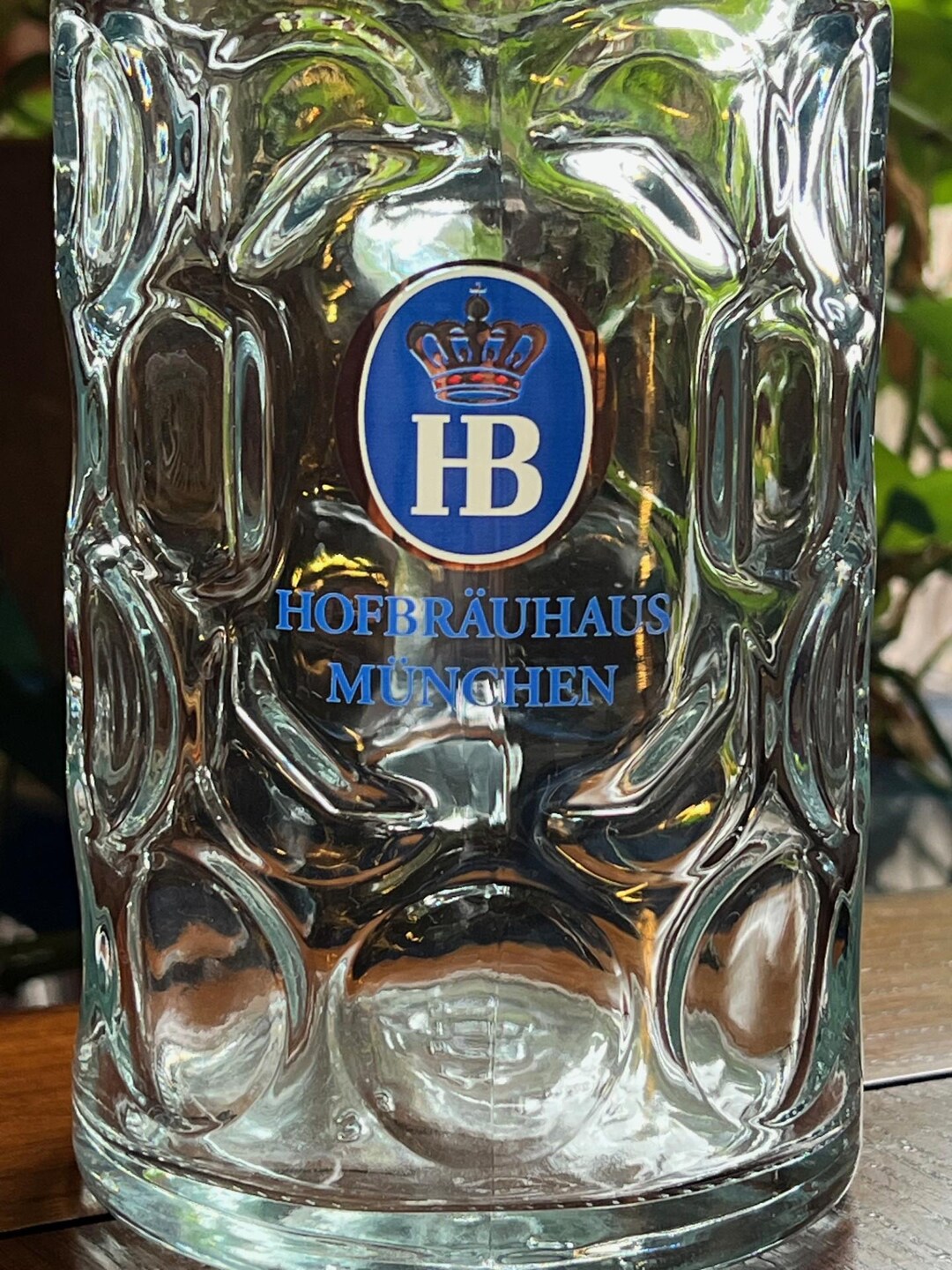 German 1 Liter Beer Mugs. Solid Glass, HB Hofbrauhaus Munchen. Perfect ...