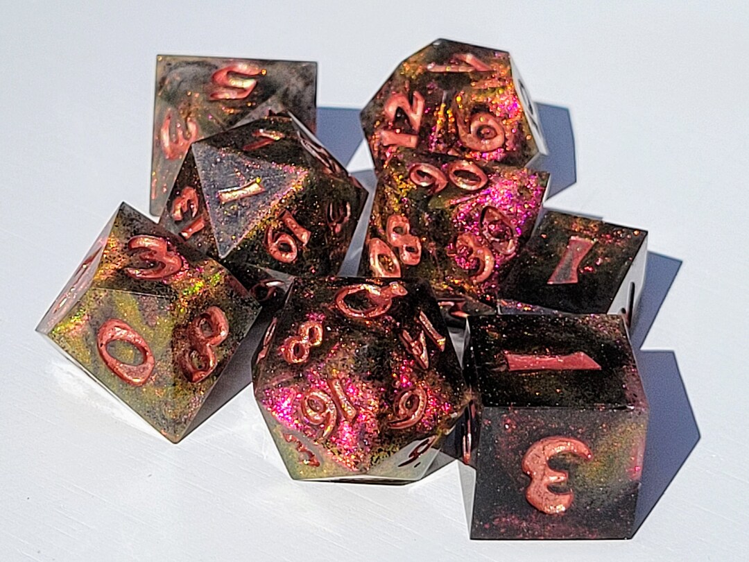 Phoenix Pyre Hypershift Swirl Dnd Dice Set | Dungeons and Dragons Dice ...