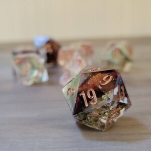 Wedding Flower Dice Set Custom 20-sided Dice Set Dried - Etsy