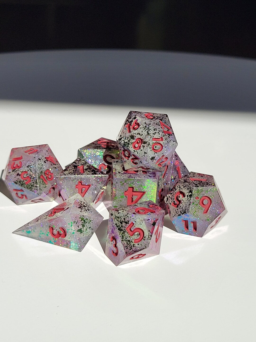 Spectral Shadowstone | Stone-look Resin Dnd Dice Set | Dungeons and ...