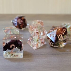 Wedding Flower Dice Set Custom 20-sided Dice Set Dried - Etsy