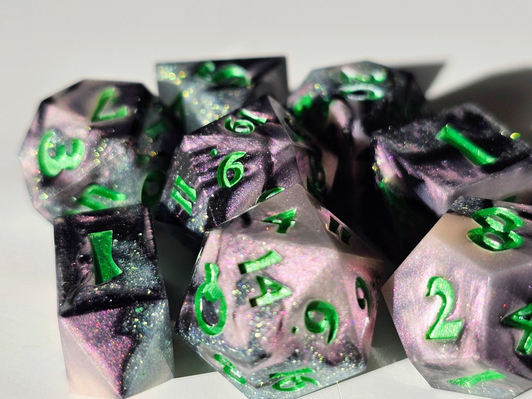 Moon Scorched Dnd Dice Set Dungeons and Dragons Dice Dice D4 D20 Dice ...