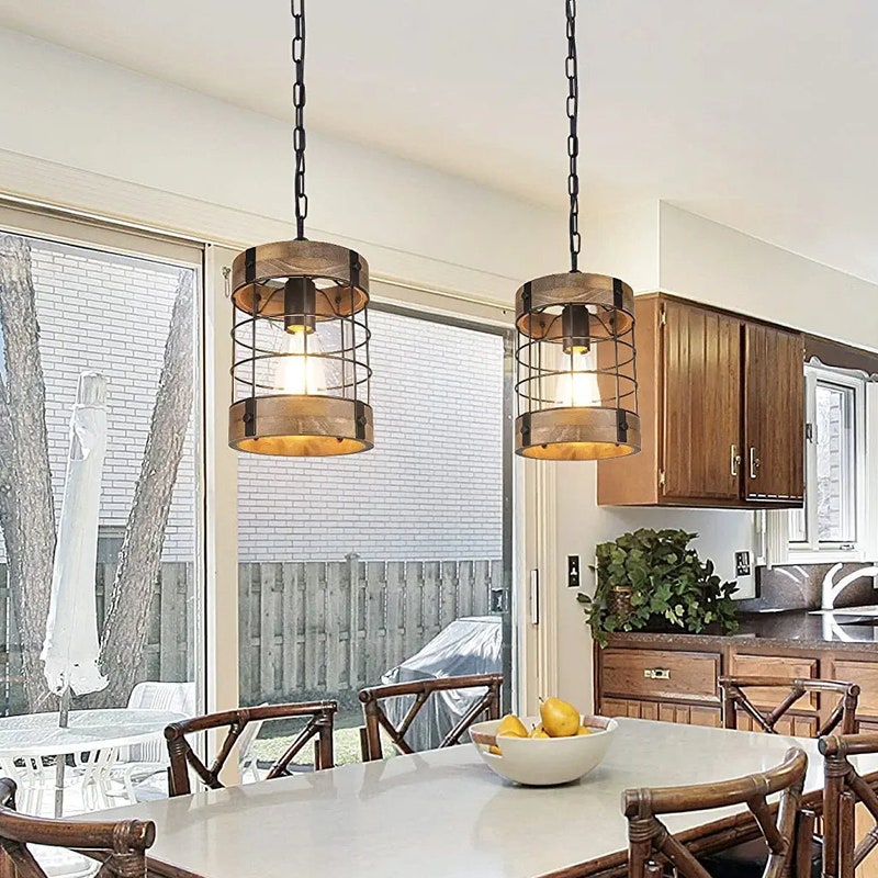 Rustic Farmhouse Kitchen Lighting - Etsy