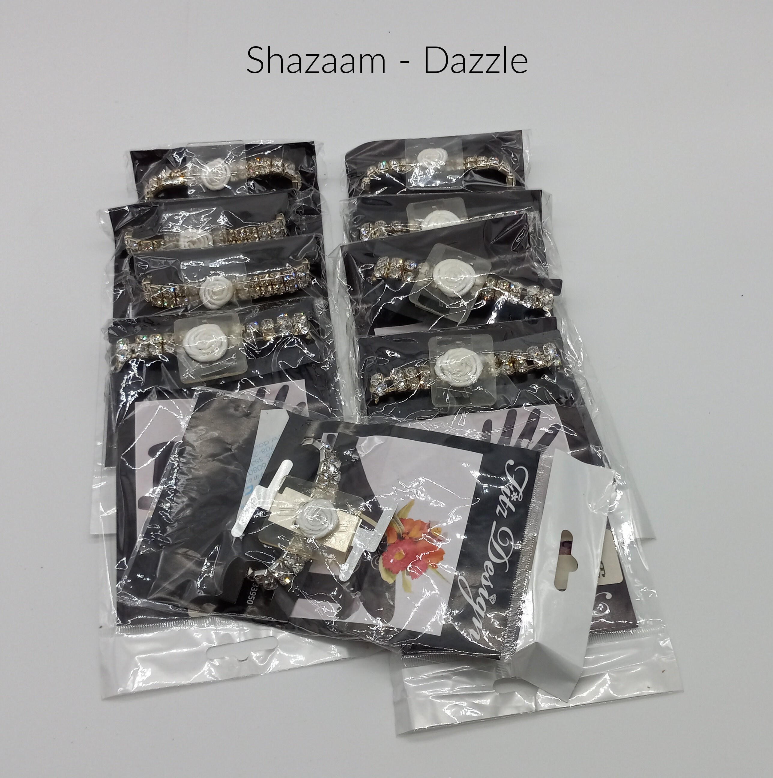 Fitz Shazaam Corsage Bracelet Silver Tone With Rhinestones Lot of 9 ...