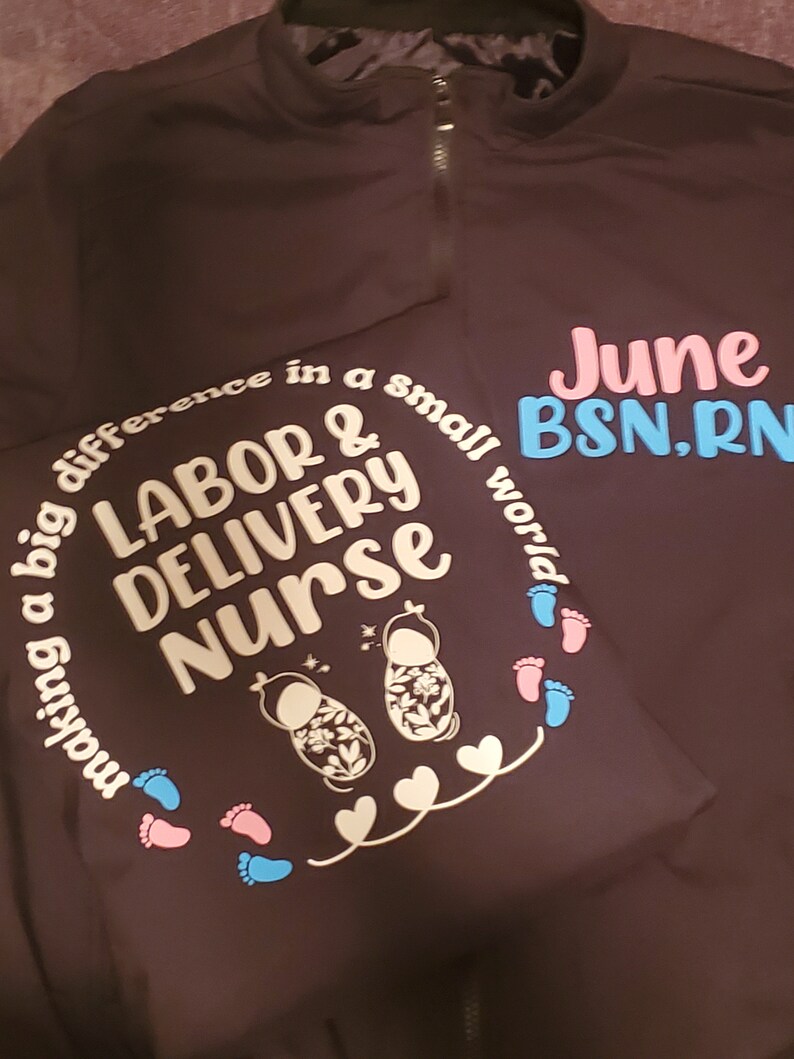 Custom Bomber Jacket, Labor and Delivery, OB Tech, OB Nurse, Mother ...