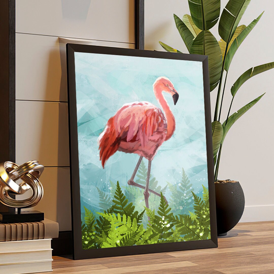 FLAMINGO WALL ART Wall Art, Painting, Art Print, Canvas Wall Art ...