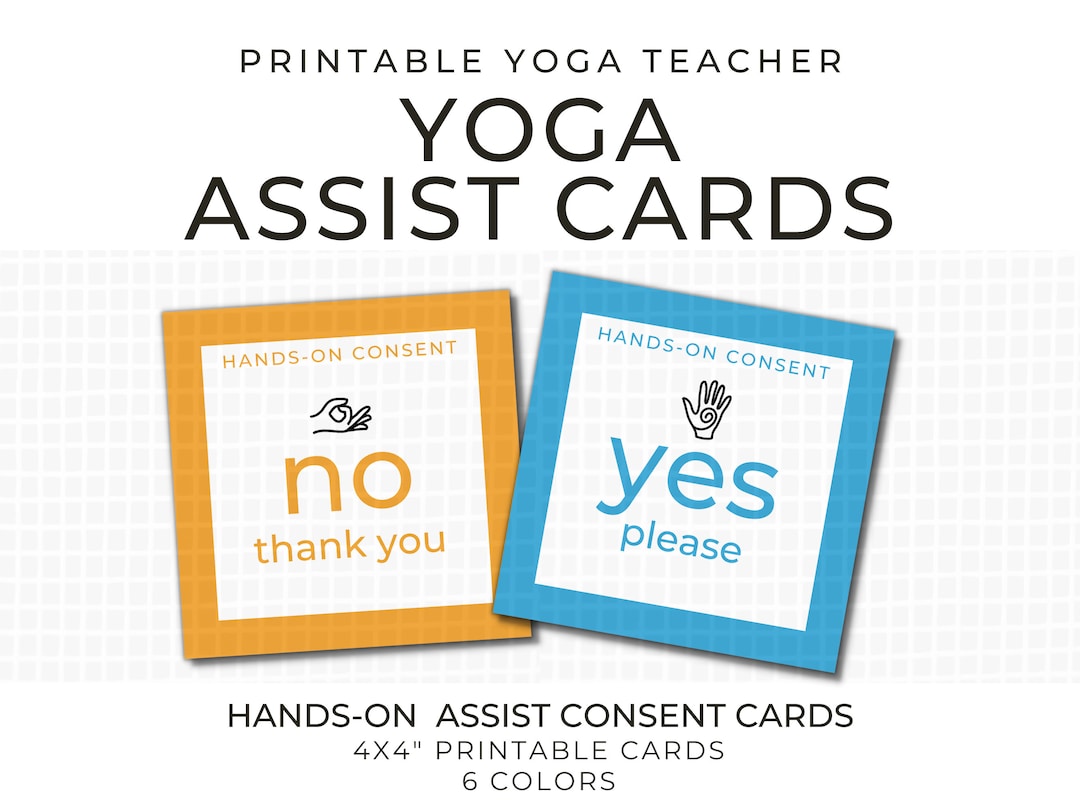 Yoga Consent Cards: Hands-on Assist Tool (digital Download) - Etsy