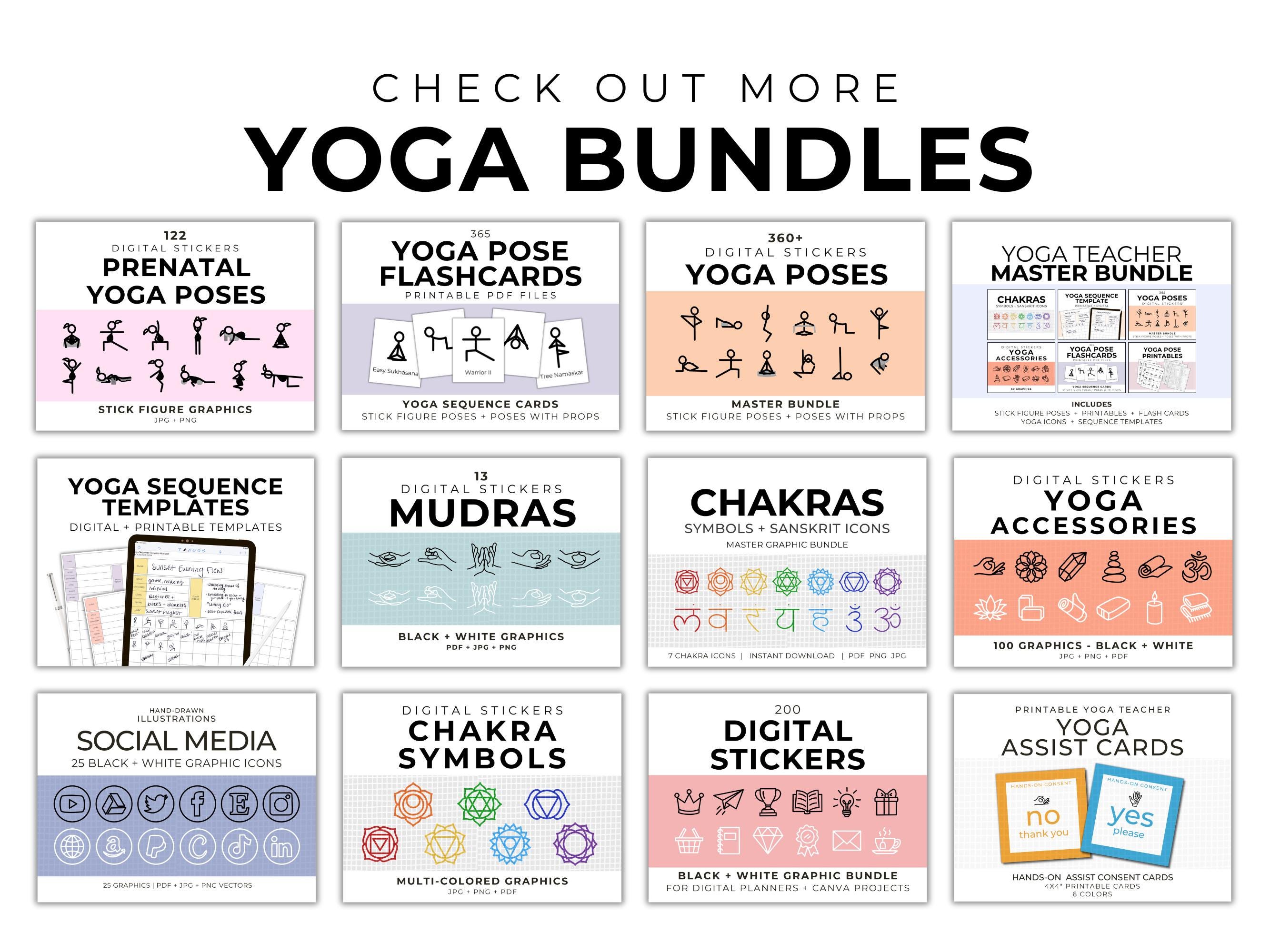 Yoga Class Planner: Sequence Template for Canva, Goodnotes, Notability ...