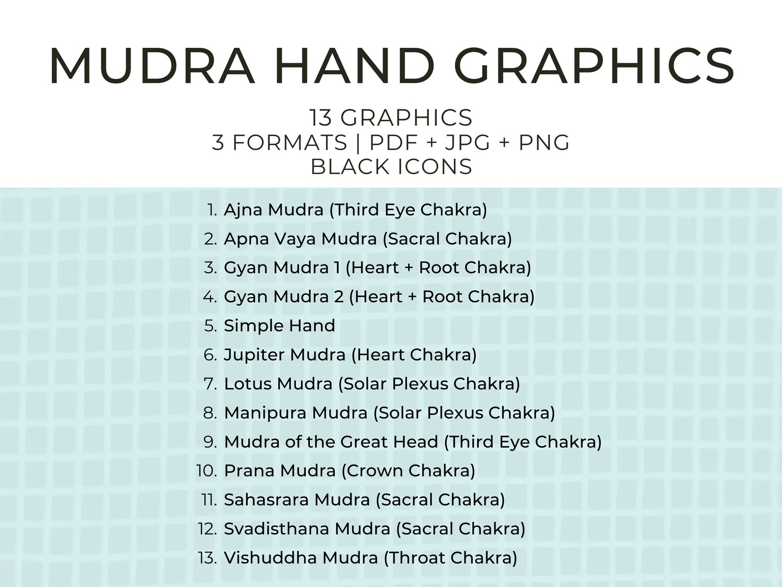 Mudra Hand Poses Graphics Editable on Canva Mudras for Digital Stickers ...