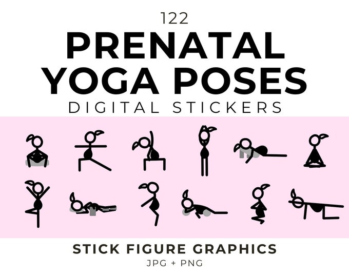 Prenatal Yoga Poster for 1st Trimester DIGITAL DOWNLOAD Pregnancy Yoga ...