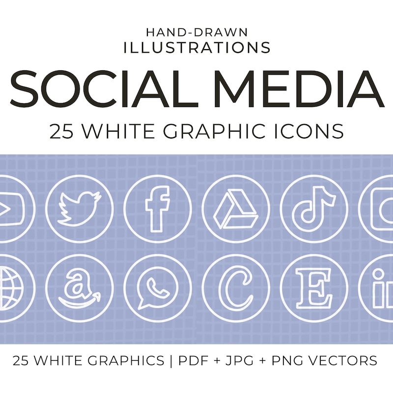 Hand Drawn Minimal Icon Svg - Etsy