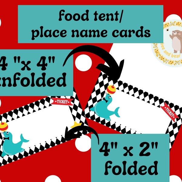 Circus Name Tags - Etsy