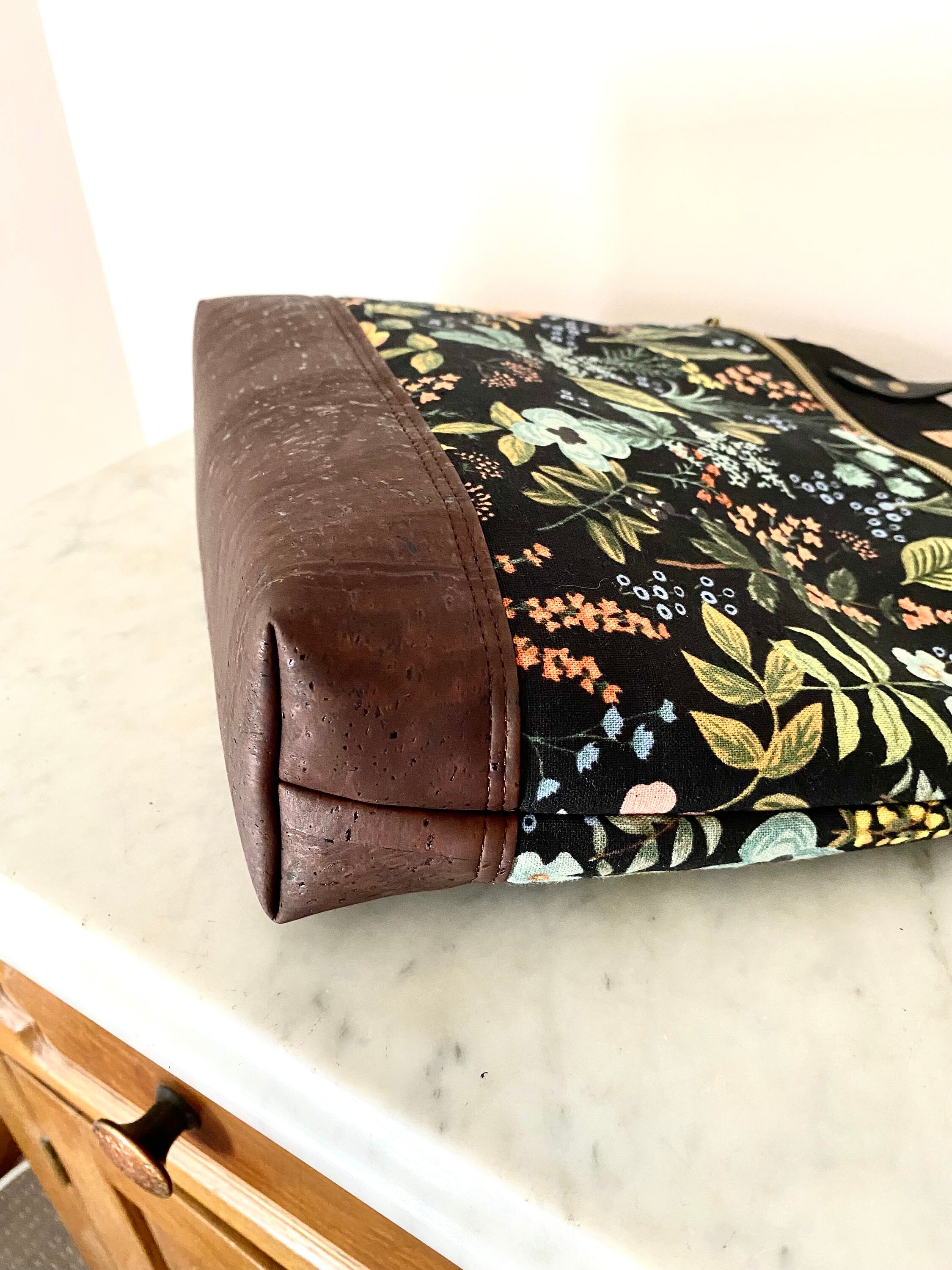 Black Crossbody Tote Bag/ Aberdeen Tote Bag/ Waxed Canvas Bag/ Handbag ...