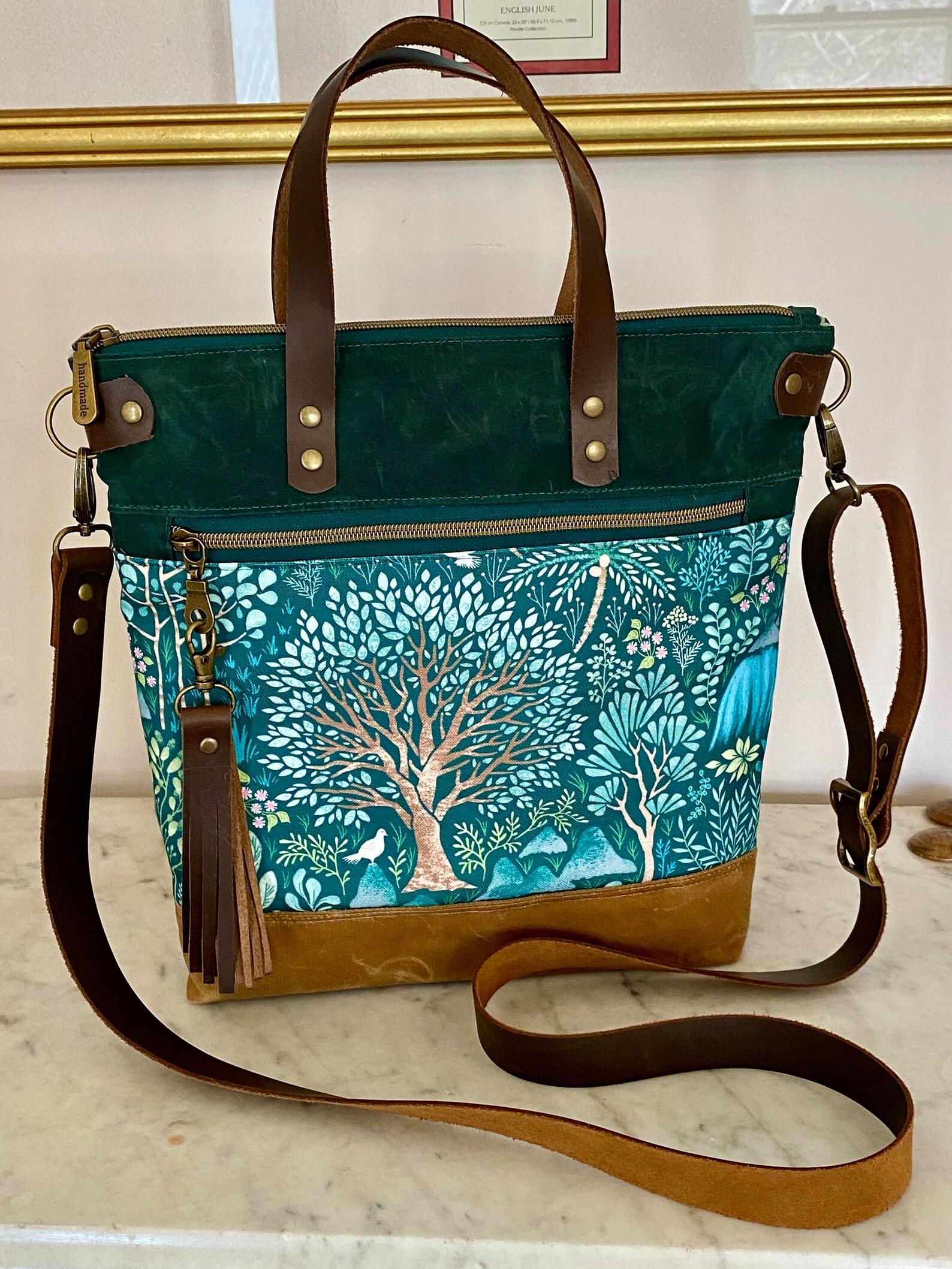 Waxed Canvas Bag Aberdeen Tote Crossbody Tote Bag for Women - Etsy