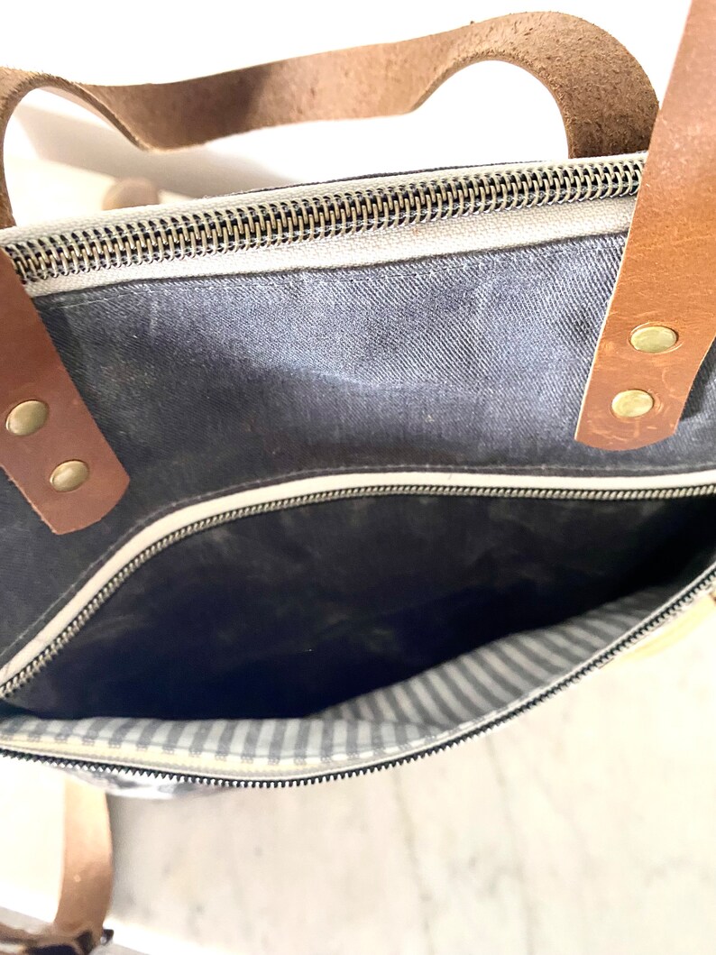 Crossbody Tote Bag/aberdeen Tote Bag/ Waxed Canvas Bag/ Satchel ...