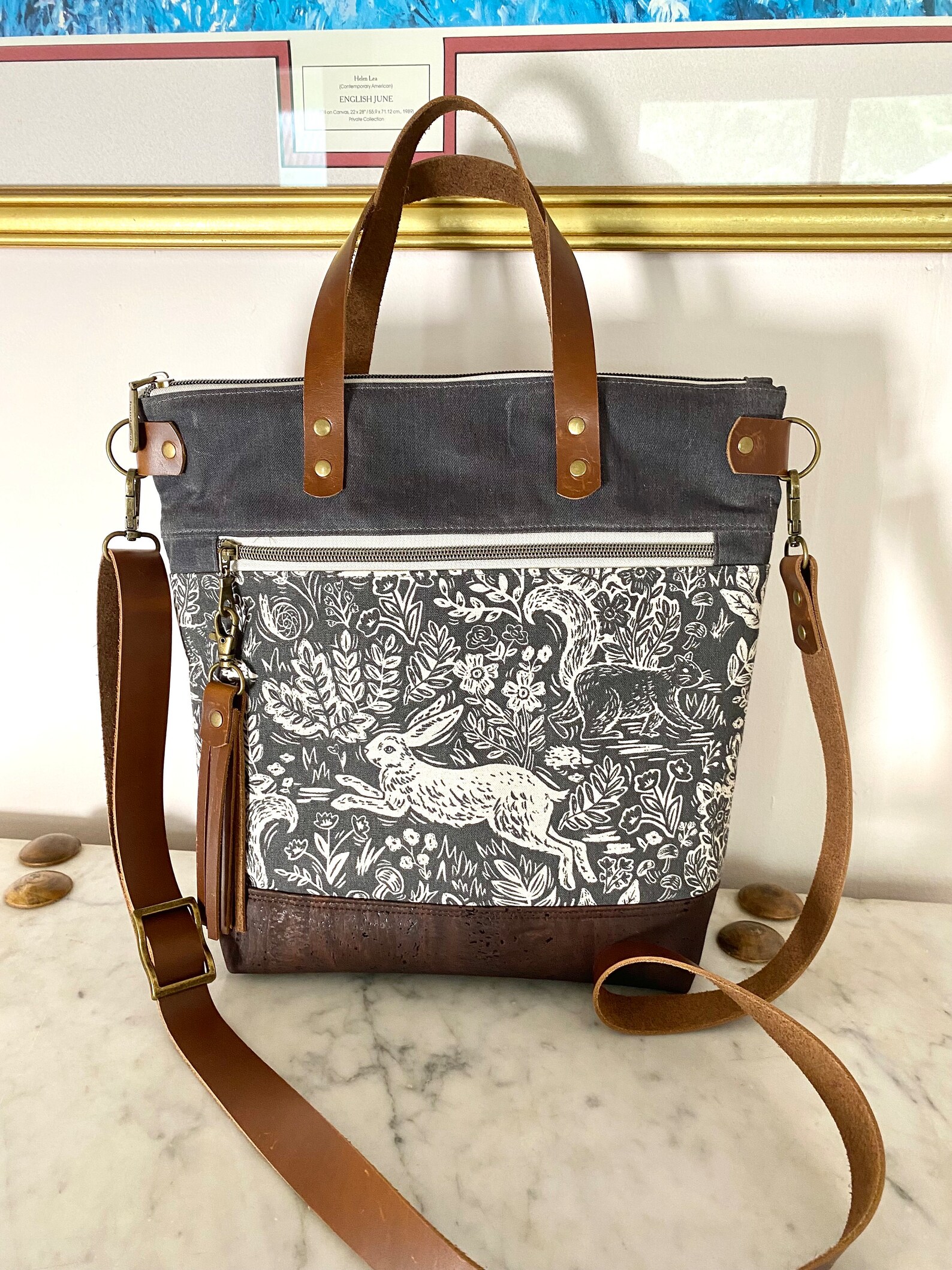 Crossbody Tote Bag/aberdeen Tote Bag/ Waxed Canvas Bag/ Satchel ...