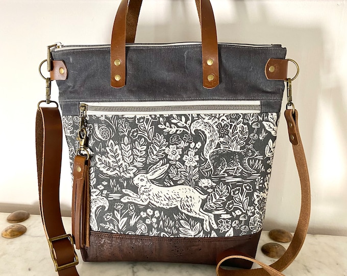 Crossbody Tote Bag/aberdeen Tote Bag/ Waxed Canvas Bag/ Satchel ...