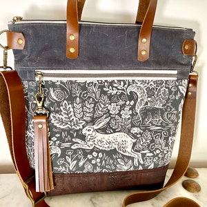 Crossbody Tote Bag/aberdeen Tote Bag/ Waxed Canvas Bag/ Satchel ...