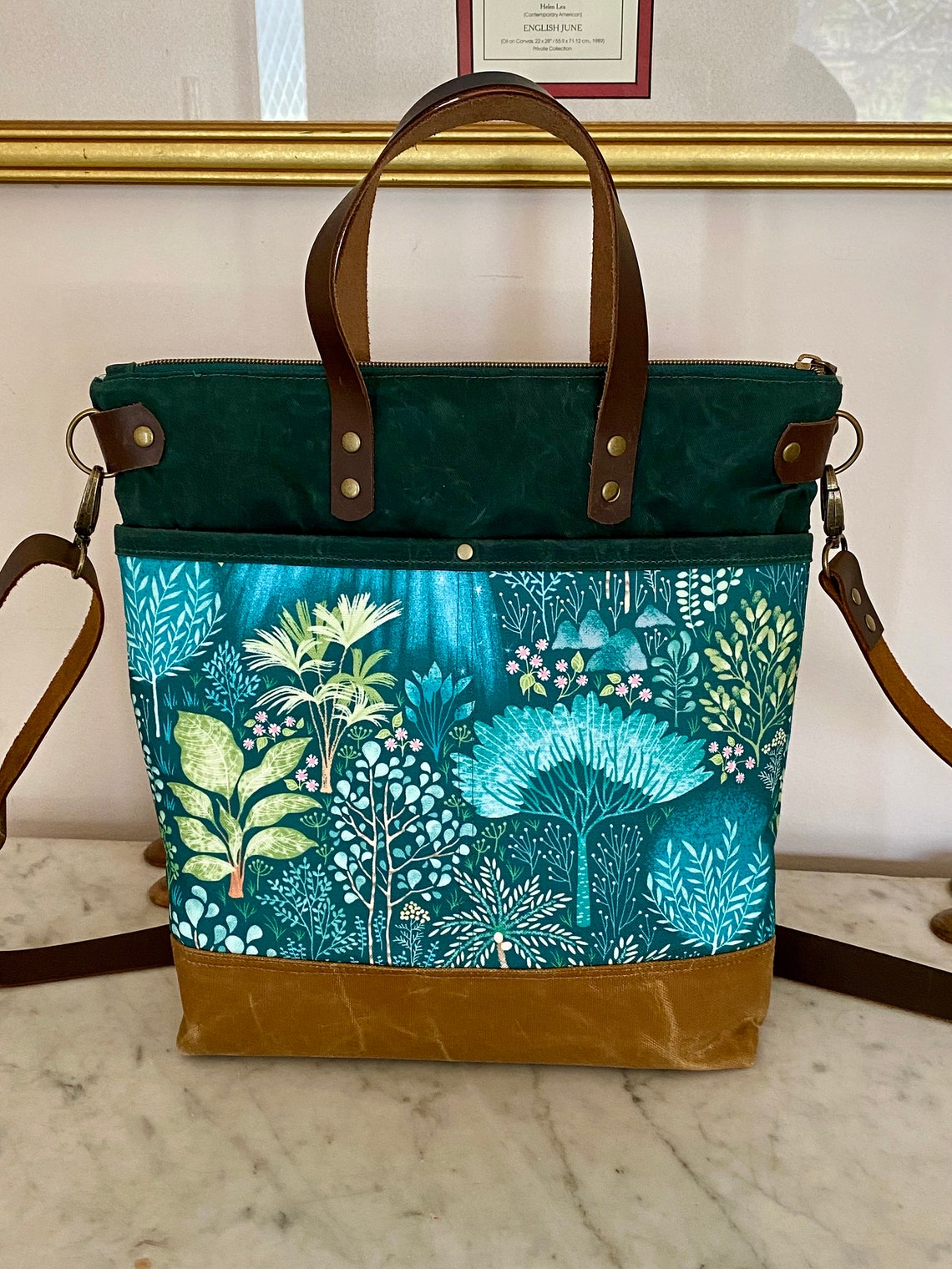 Waxed Canvas Bag Aberdeen Tote Crossbody Tote Bag for Women - Etsy