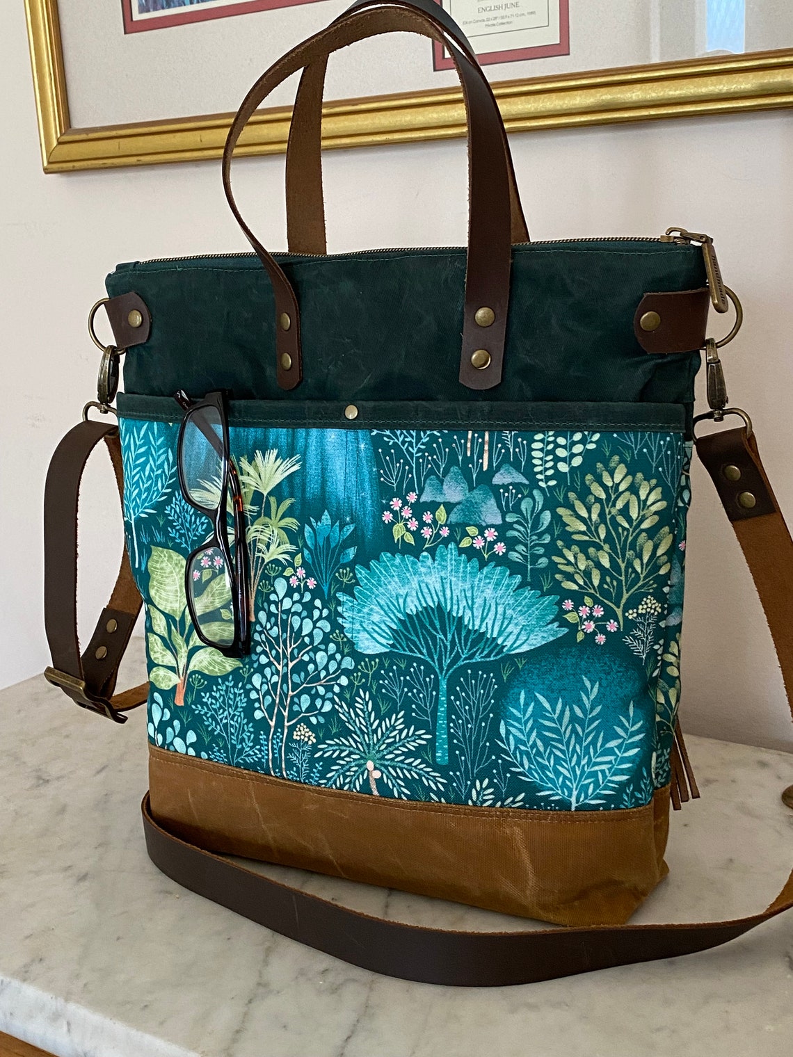 Waxed Canvas Bag Aberdeen Tote Crossbody Tote Bag for Women - Etsy