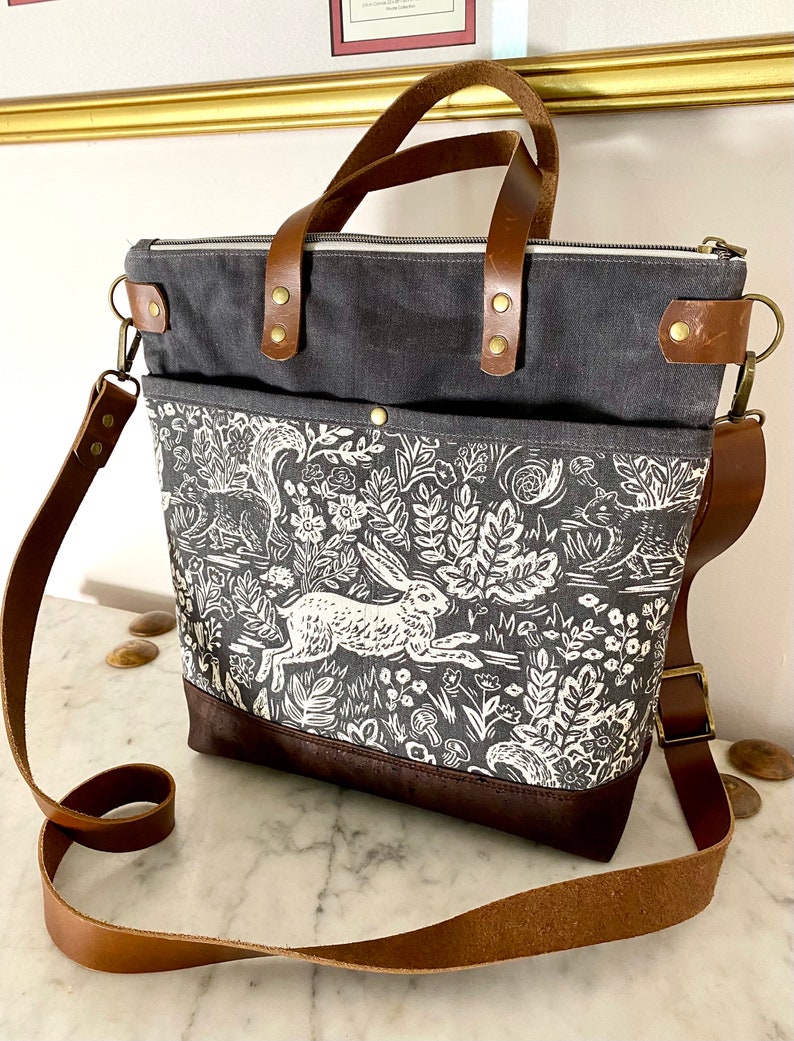 Crossbody Tote Bag/aberdeen Tote Bag/ Waxed Canvas Bag/ Satchel ...