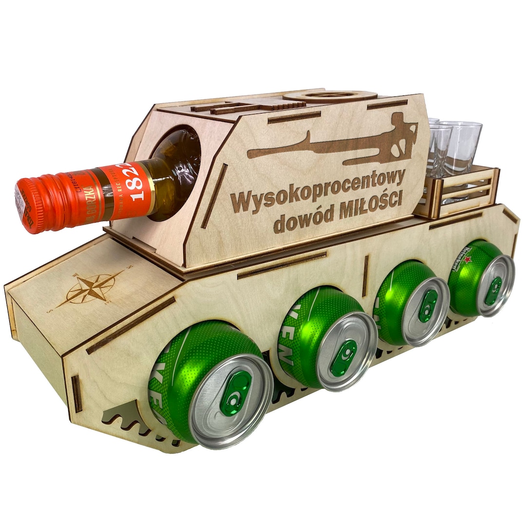 Wooden Beer Tank Stand Birthday Gift Anniversary Name Day for Boyfriend ...