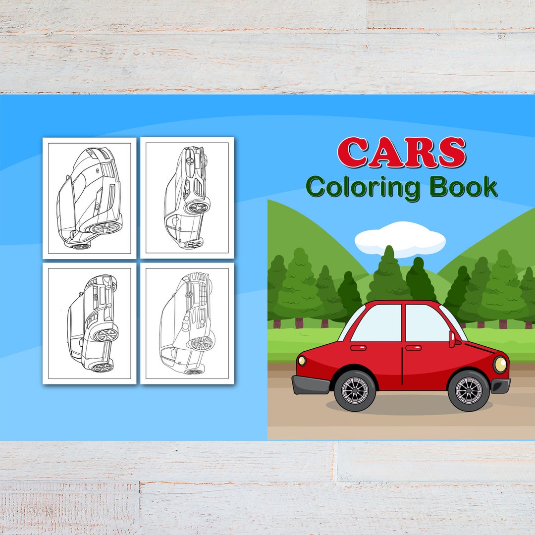 Cars Coloring Book for Kids, Coloring Book for Kids, Printable Cars ...
