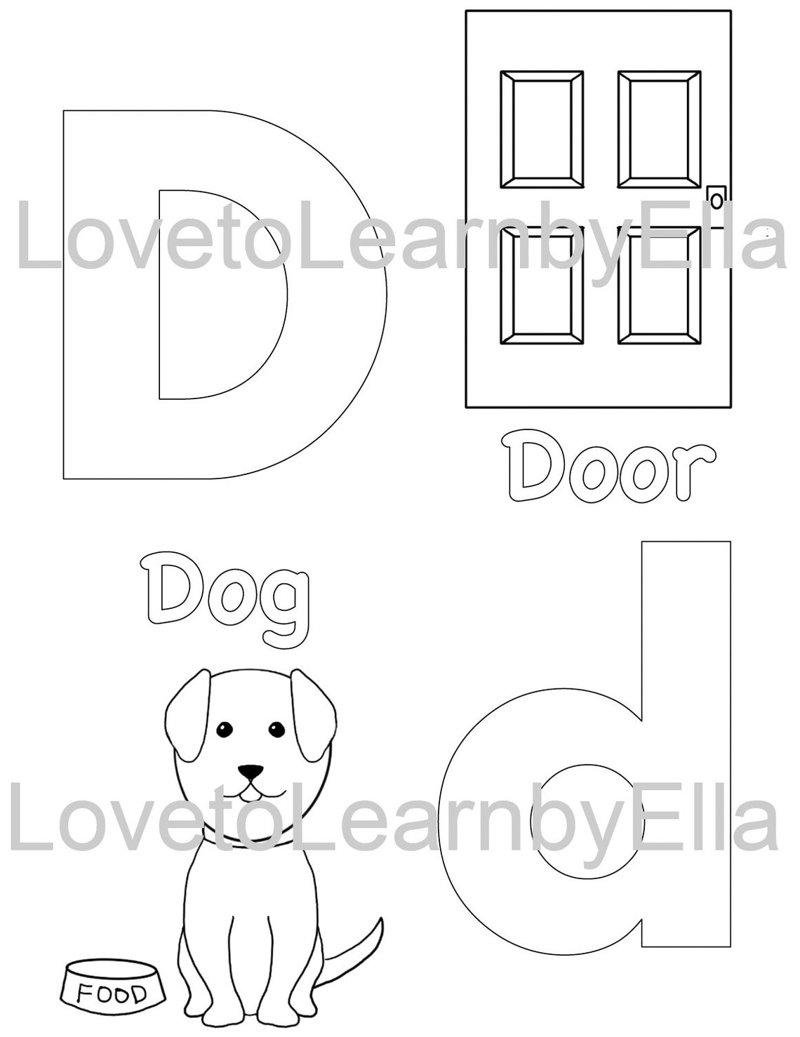 Alphabet Letters Coloring Book for Toddlers Printable ABC Phonics ...