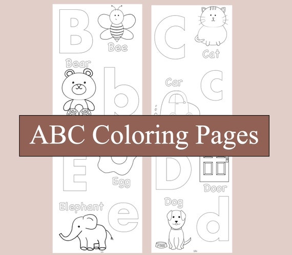Alphabet Letters Coloring Book for Toddlers Printable ABC | Etsy