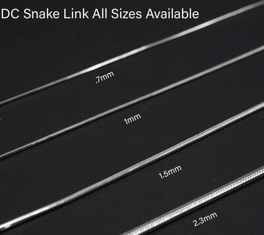 925 Sterling Silver Diamond Cut Snake Chain Necklace - Italian Craft - Etsy