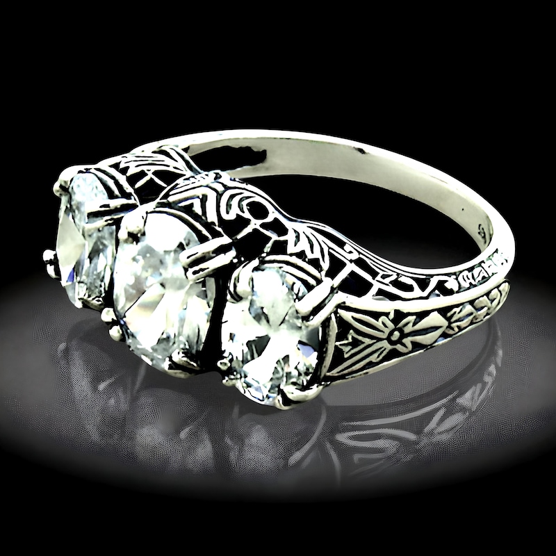Vintage Cz 3 Carat Ring - Etsy