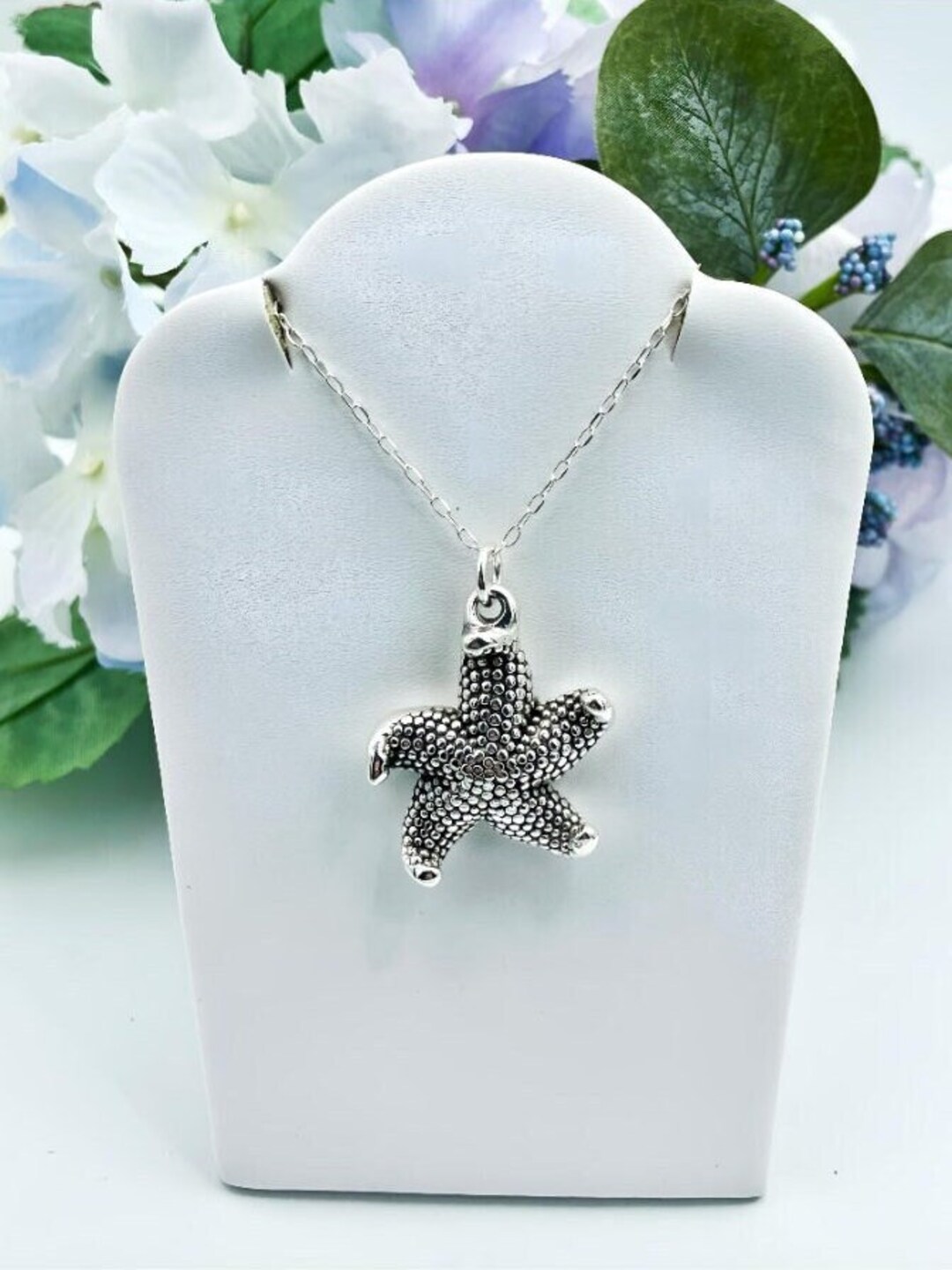 Starfish Pendant Necklace in 925 Sterling Silver Lightweight, 925 ...
