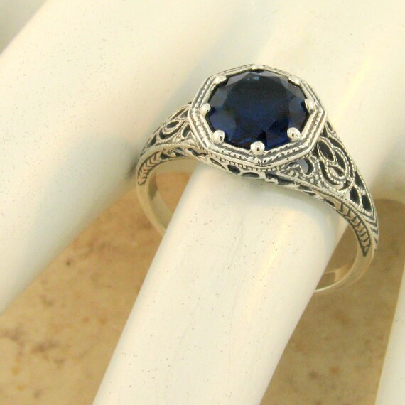 Ring Sizes 5 Through 10 1.20 Carat Royal Blue Sim. Sa… - Gem