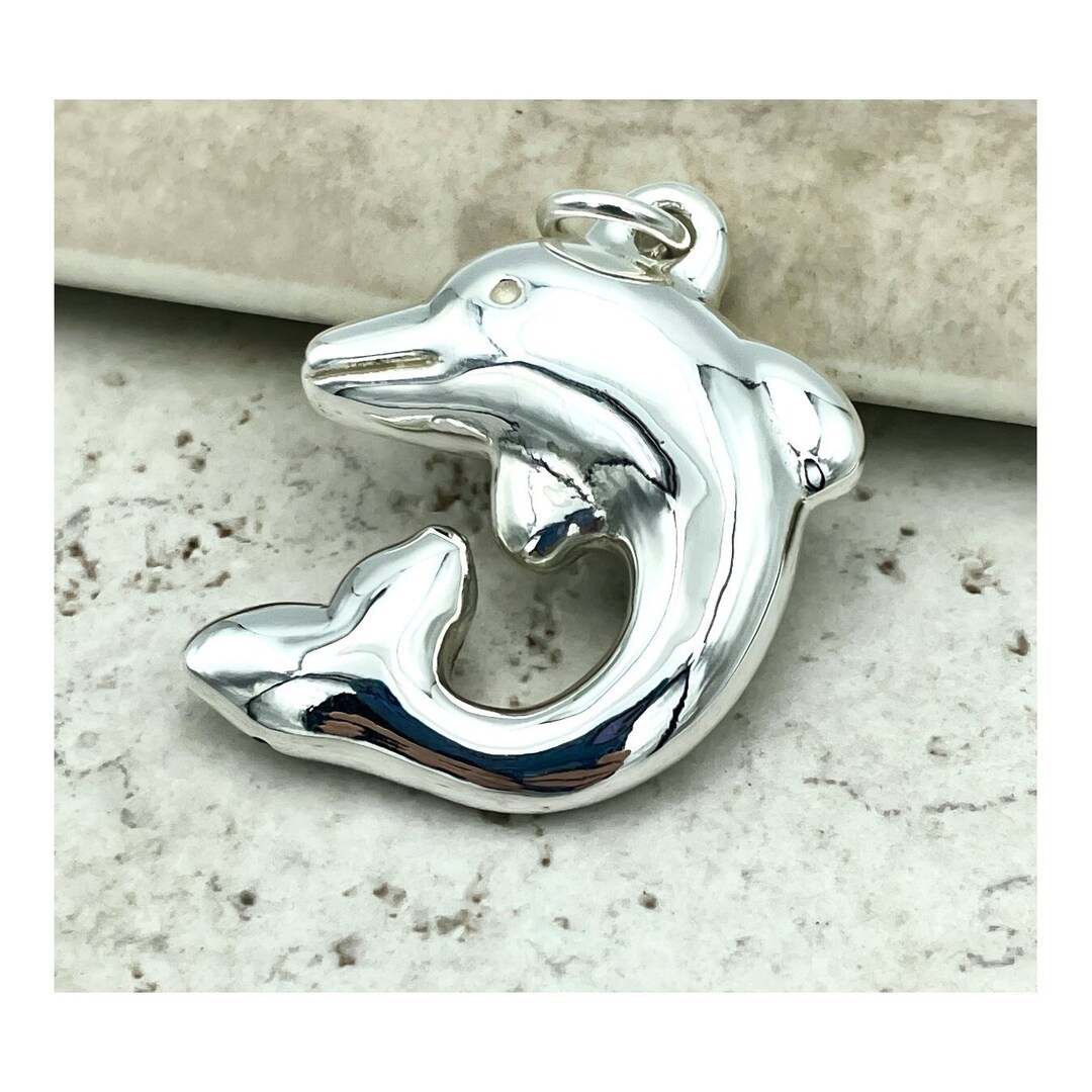 Dolphin Pendant Necklace in 925 Sterling Silver Lightweight, 925 ...