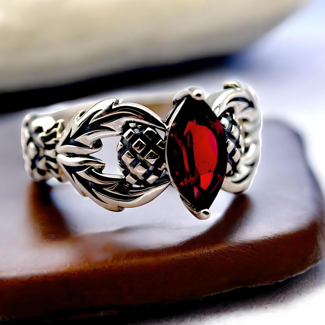 Scottish Thistle Vintage 925 Solid Sterling Silver,natural 1.12 Ct ...