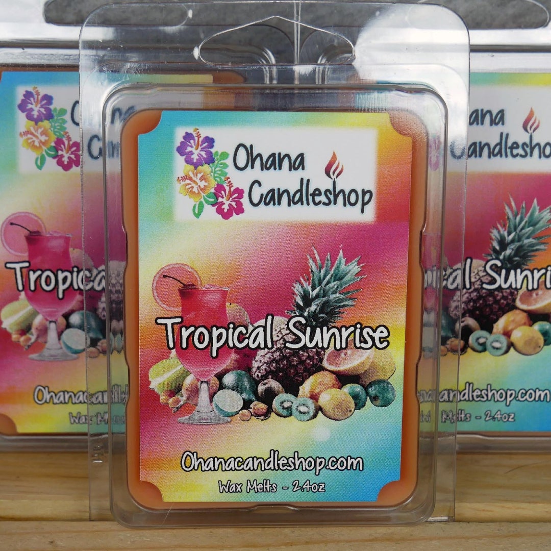 Tropical Sunrise Scented Wax Melts, Mango Wax Melts, Tropical Wax Melts ...