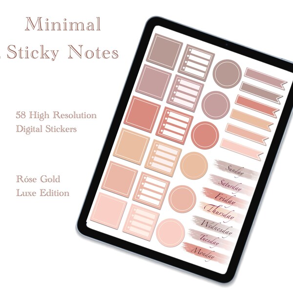 Nude Digital Sticky Notes Etsy