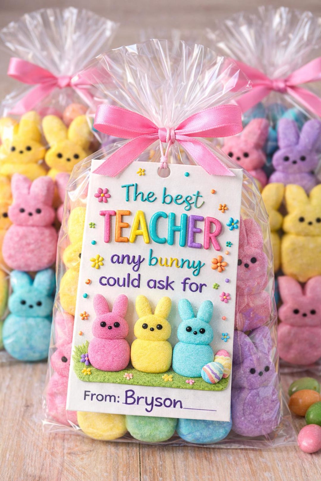 Editable Easter Teacher Gift Tag | the Best Teacher Any Bunny Could Ask ...