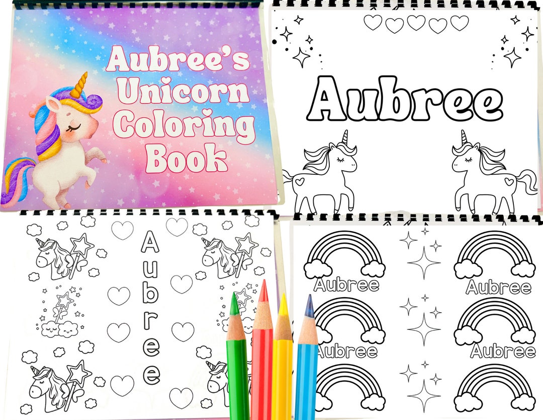 Personalized Kids Coloring Book, Custom Name Coloring Book for Kids ...
