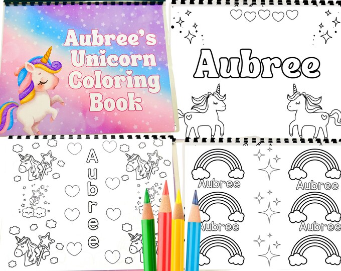 Personalized Kids Coloring Book, Custom Name Coloring Book for Kids ...