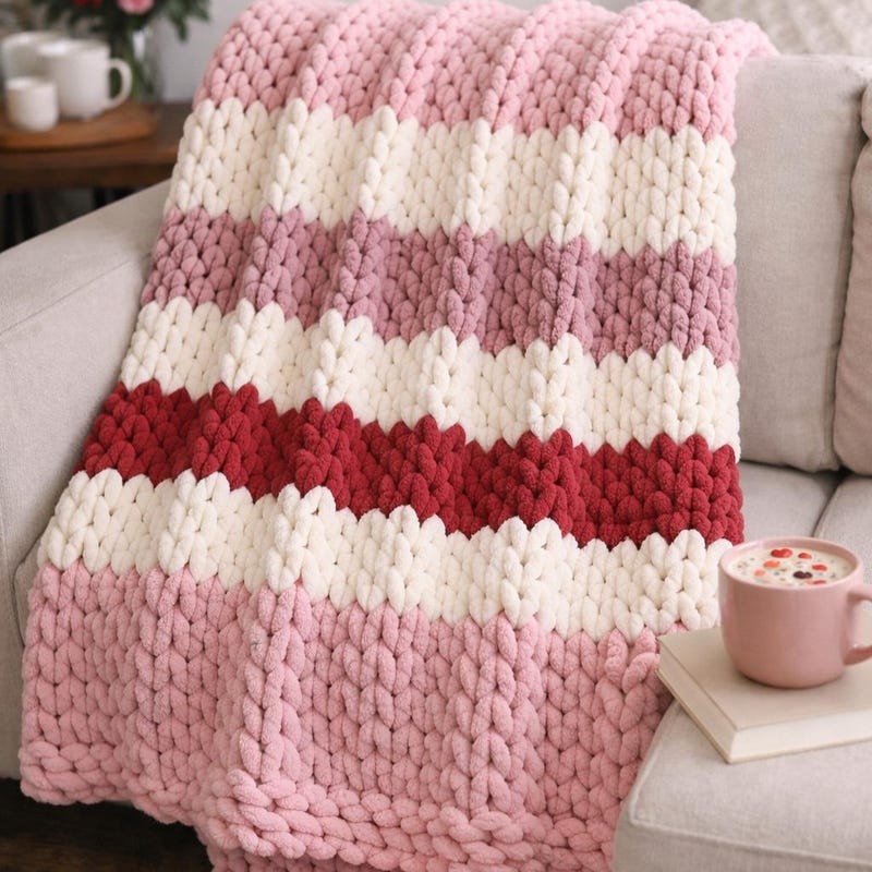 Chunky Hand Knit Valentines - Etsy