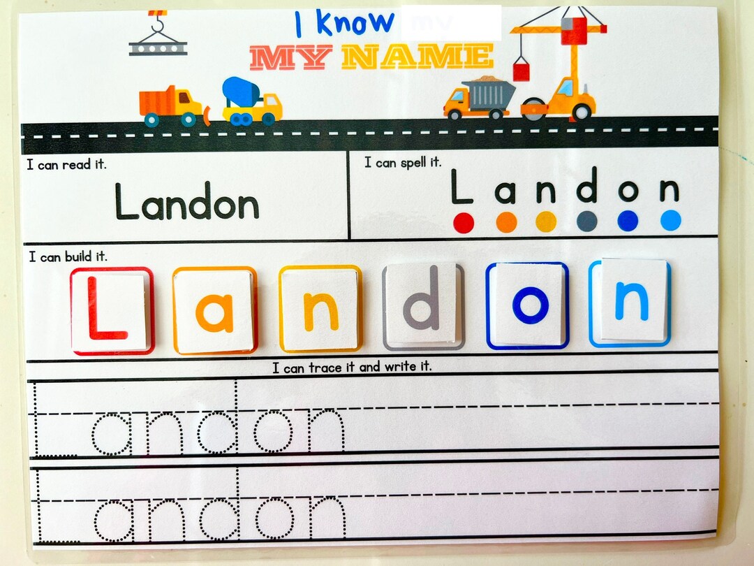 Dry Erase Name Mat, I Know My Name Learning Mat, Name Tracing Mat ...