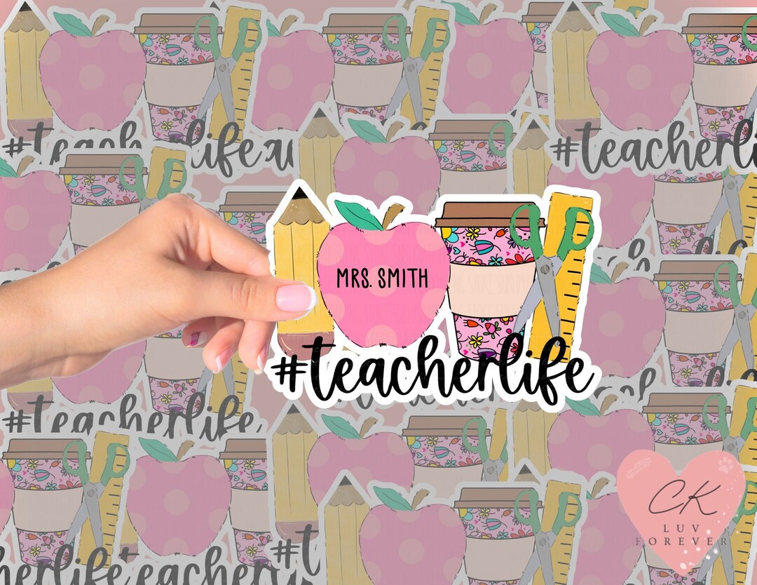 Teacher Sticker, Teacher Appreciation Gift, Custom Teacher Sticker ...