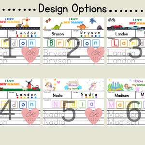 Dry Erase Name Mat, I Know My Name Learning Mat, Name Tracing Mat ...