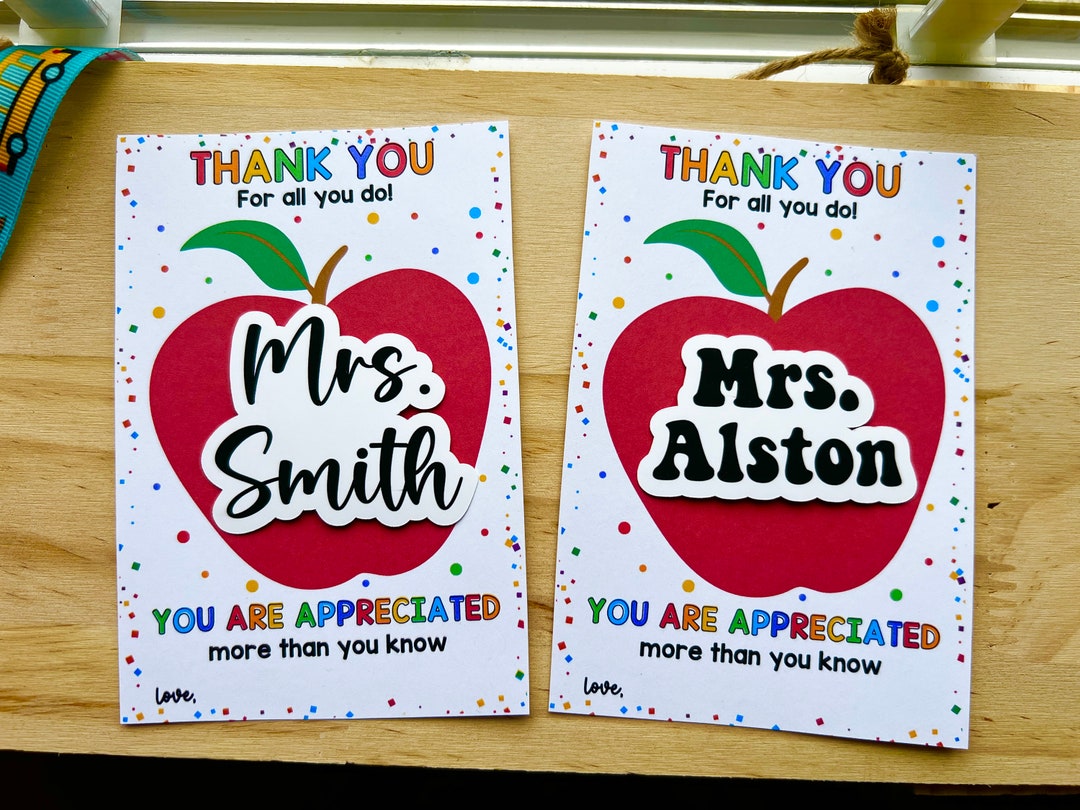 Custom Teacher Appreciation Sticker, Teacher Appreciation Gift, Teacher ...