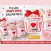 Printable Popcorn Valentine Labels | Editable Valentine Treat Tags ...