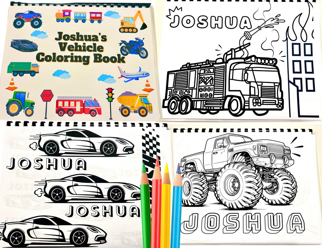 Personalized Kids Coloring Book, Custom Name Coloring Book for Kids ...