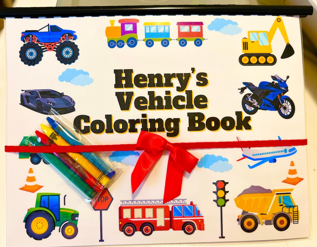 Personalized Kids Coloring Book, Custom Name Coloring Book for Kids ...